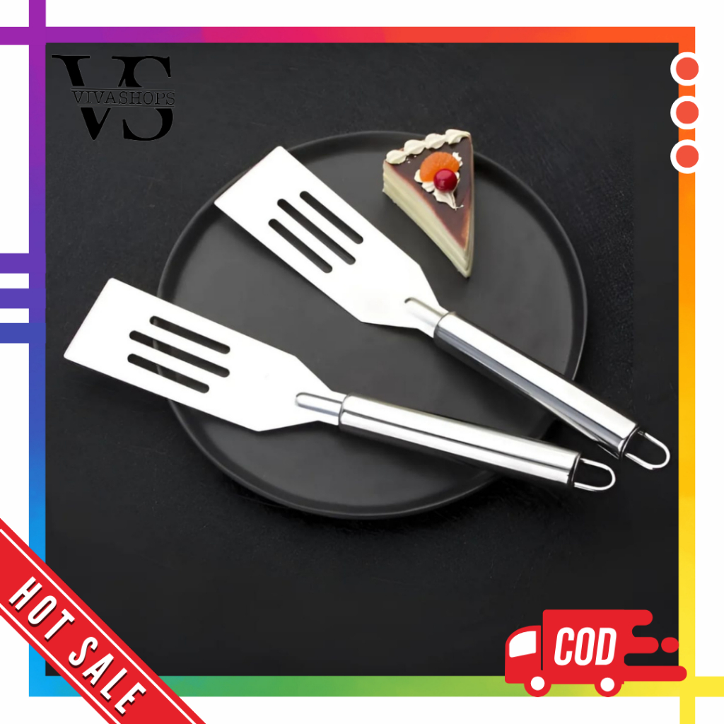 Jual Spatula Sutil Lubang Stainless / Kitchen Tools Spatula Stainless ...