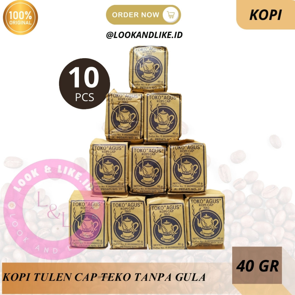 Jual Kopi Cap Teko Isi 10 Bungkus x 40 gr Kopi Legendaris Khas Kota ...