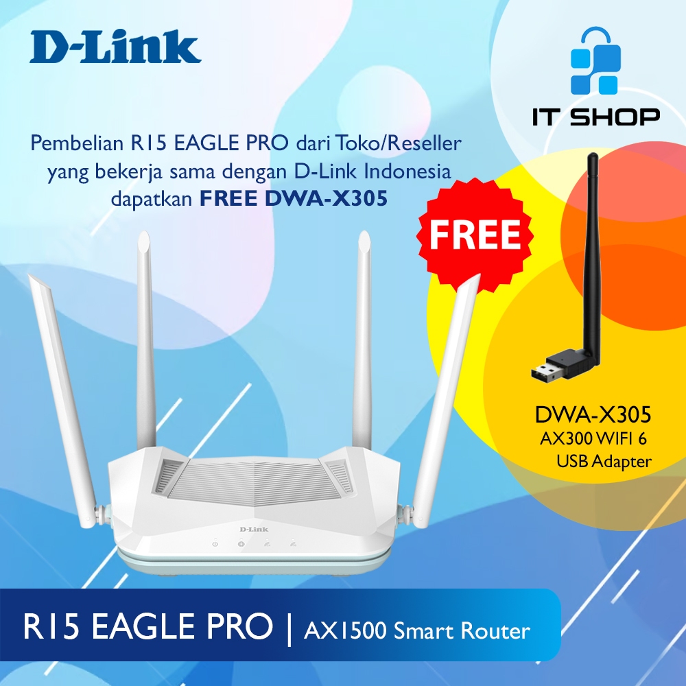 Jual D-Link Mesh EAGLE PRO AI AX1500 Smart Router R15 | Shopee Indonesia