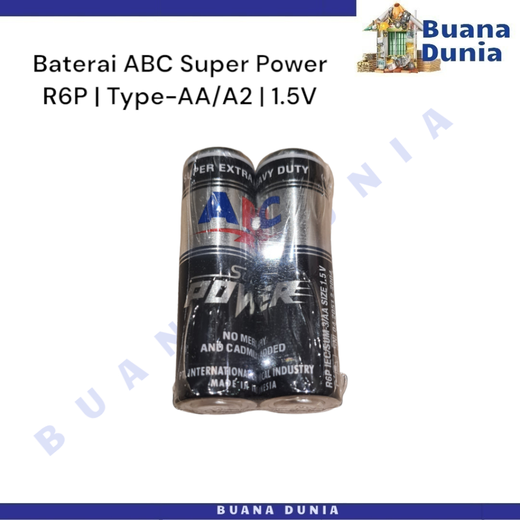 Jual Baterai ABC Super Power AA / A2 | 1.5V | Batu Batre | Battery ...