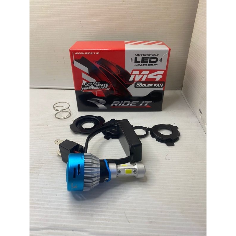 Jual LAMPU DEPAN LED MOTOR RIDE IT BOHLAM LAMPU LED MOTOR 4 SISI DOP ...