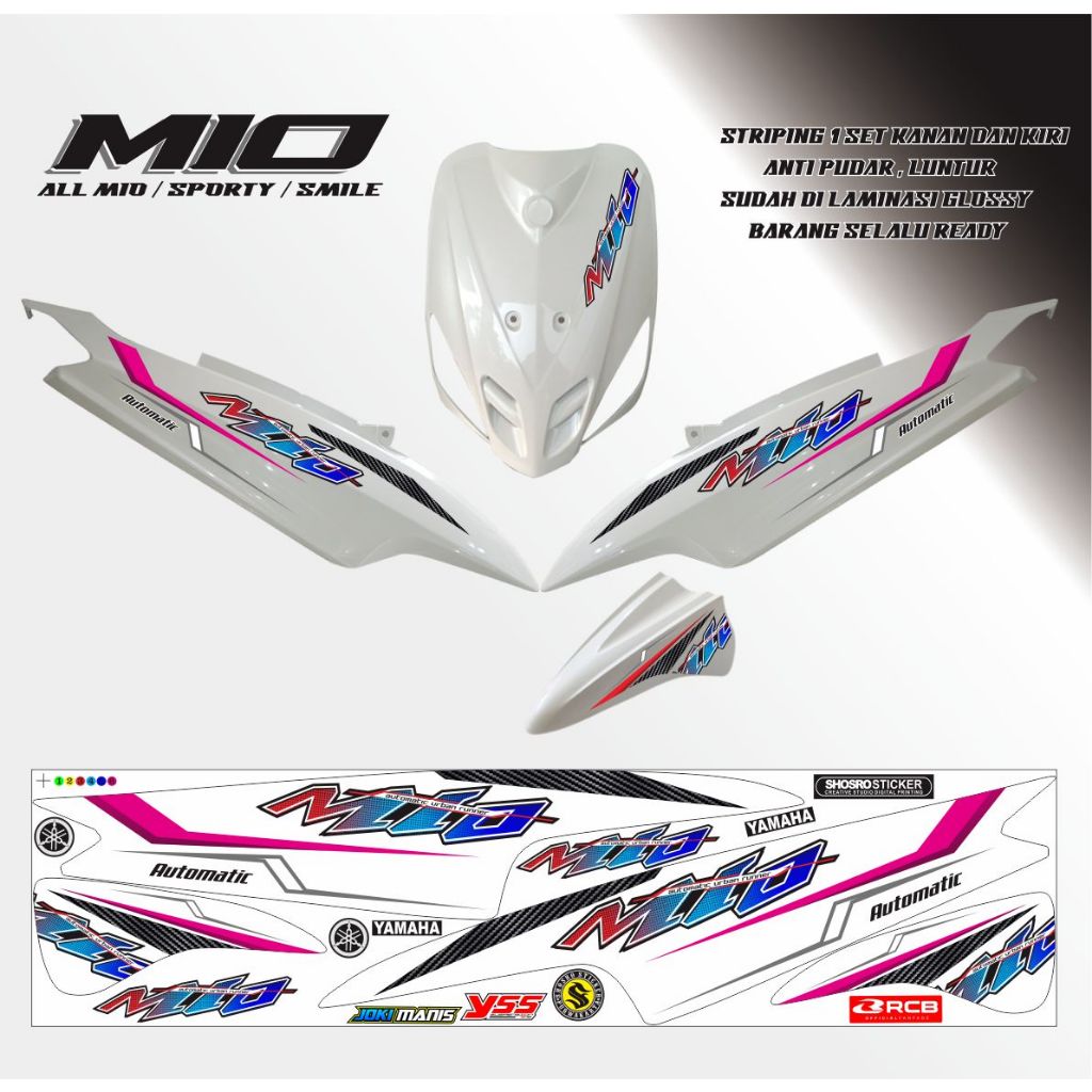 Jual STIKER STRIPING VARIASI MOTOR YAMHA MIO SMILE/OLD MOTIF VARIASI ...