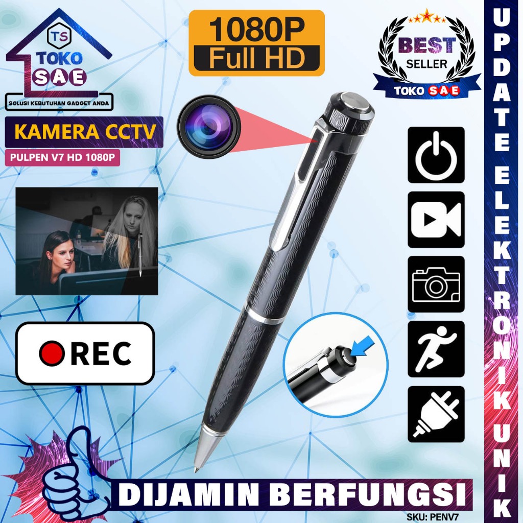 Jual Spy Camera Pengintai Pen V7 Mini Kamera Saku Baju Model Pena ...