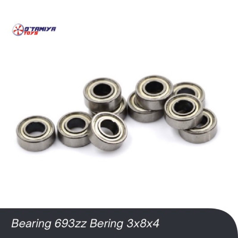 Jual Miniature Bearing 693zz Bering 3x8x4 Lubang 3mm tebal 4mm OD 8mm ...