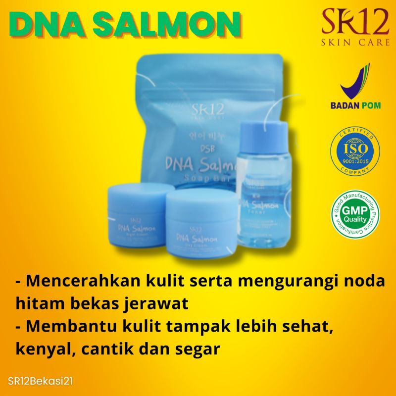 Jual SR12 DNA Salmon Package Mencerahkan Kulit Serta Mengurangi Noda hitam Bekas Jerawat ...