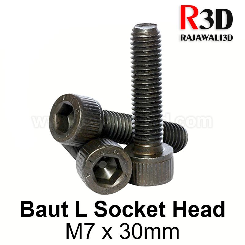 Jual Baut L Screw Socket Head Cap M7 x 30mm Satuan Per 1 pc | Shopee ...