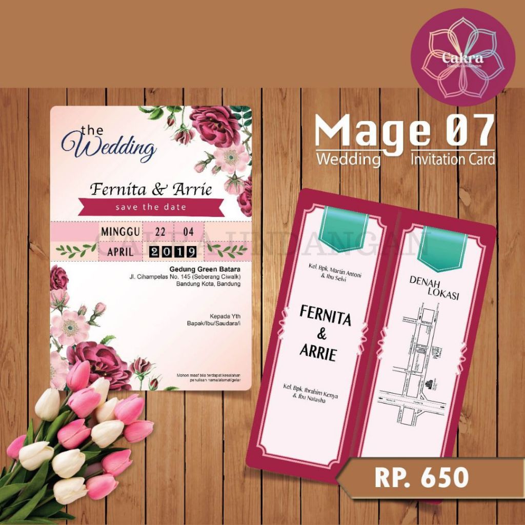 Jual Mage 07 Blangko Undangan Pernikahan CAKRA | Shopee Indonesia