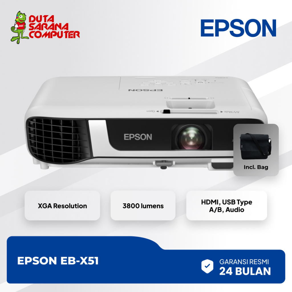 Jual Proyektor EPSON EB - X51 EB-X51 PENGGANTI X450 3800 Lumens Projector Epson MURAH | Shopee ...