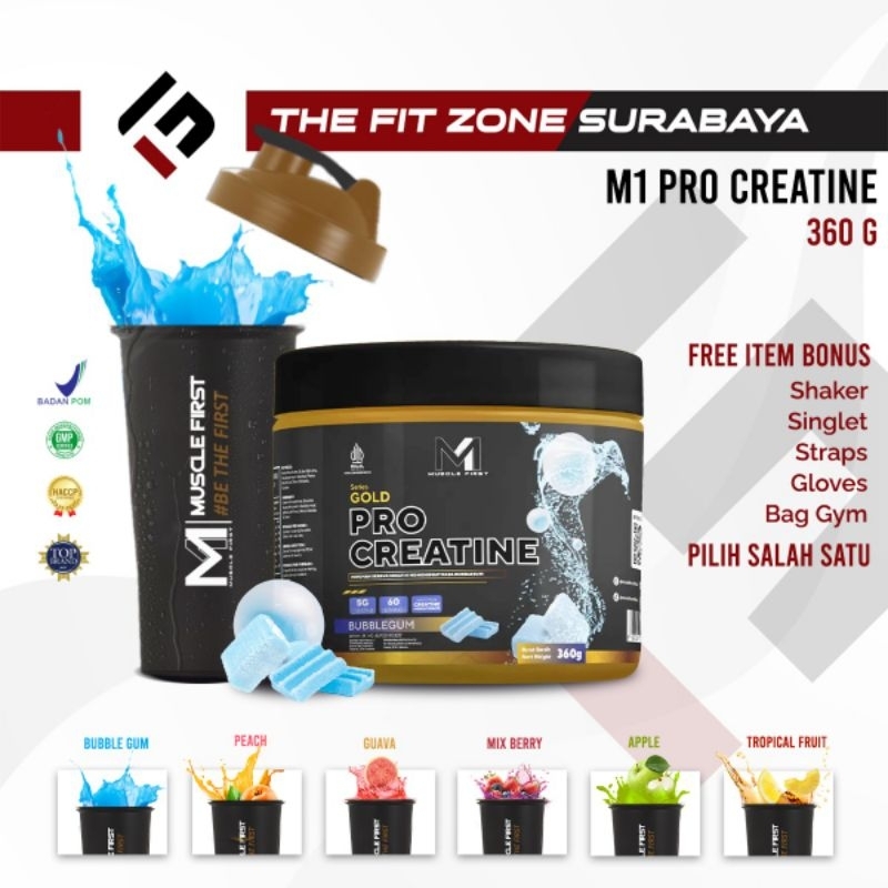 Jual M1 Muscle First Pro Creatine 360 gram Creatine Monohydrate BPOM ...