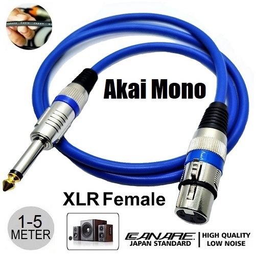 Jual Audio Kabel Mic Microphone Adapter Jack Canon XLR FEMALE TO AKAI ...