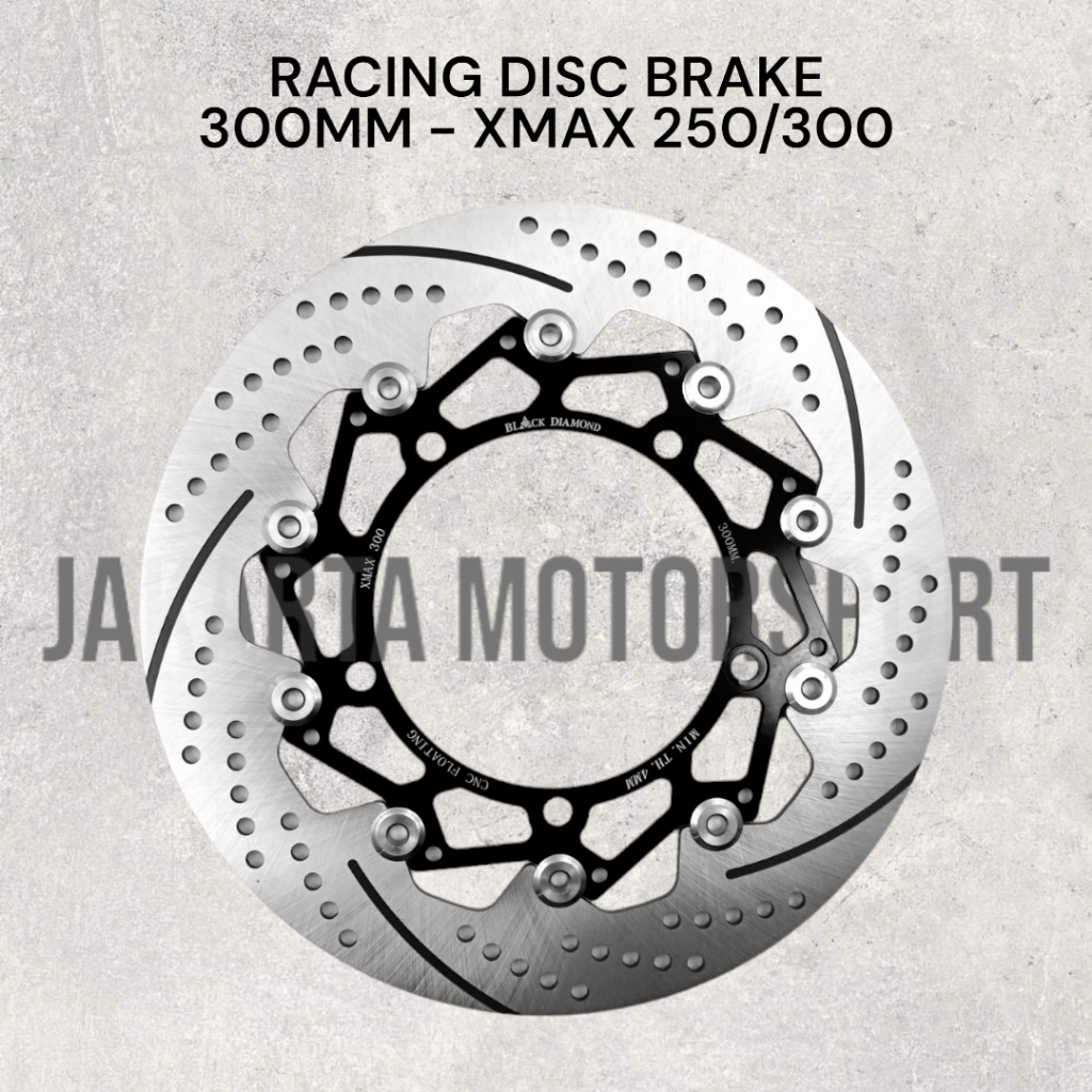 Jual Black Diamond Piringan Cakram Depan 300mm Old / New XMAX Connected Floating + Breket ...