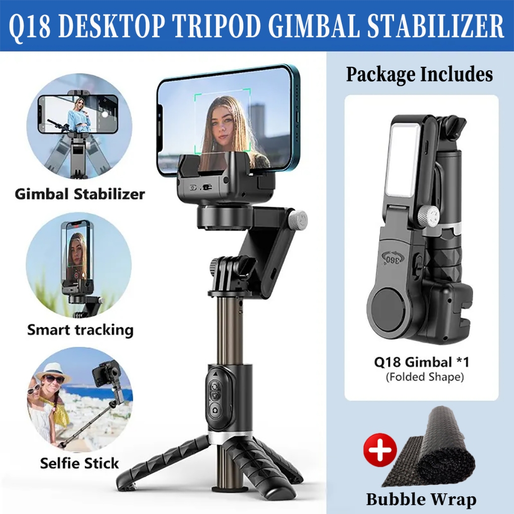 Jual DL Q18 Gimbal Stabilizer Handphone Gimbal Stabilizer Tongsis Bluetooth Tripod/Stabilizer ...