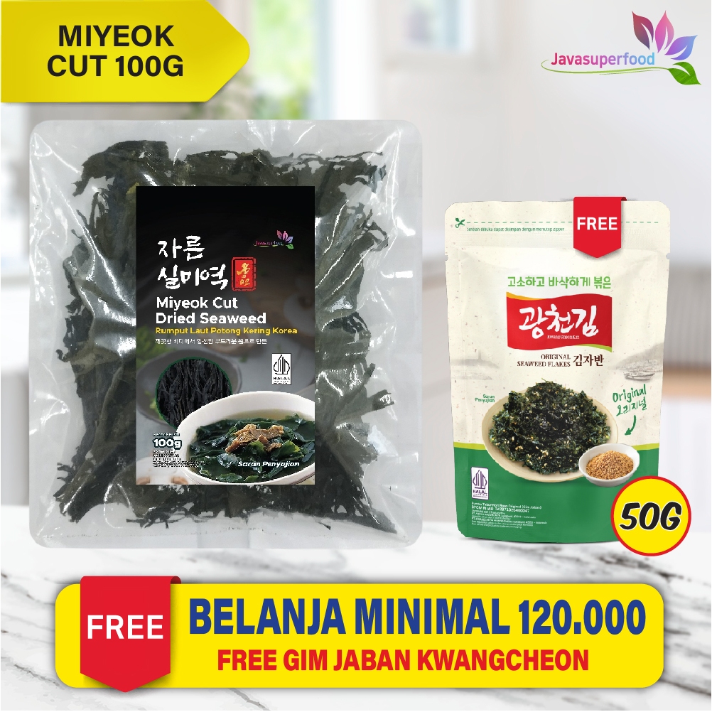 Jual (HALAL) Cut Wakame Rumput laut kering / Dried Seaweed / Miyeok Myeok Miso soup | Shopee ...