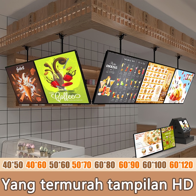 Jual LED Cafe Menu Board led menu Free stand /display lampu etalase konter led menu display led ...