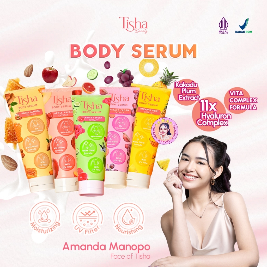 Jual TISHA Beauty Body Serum White Glow Formula With UV Filter 150ml ...