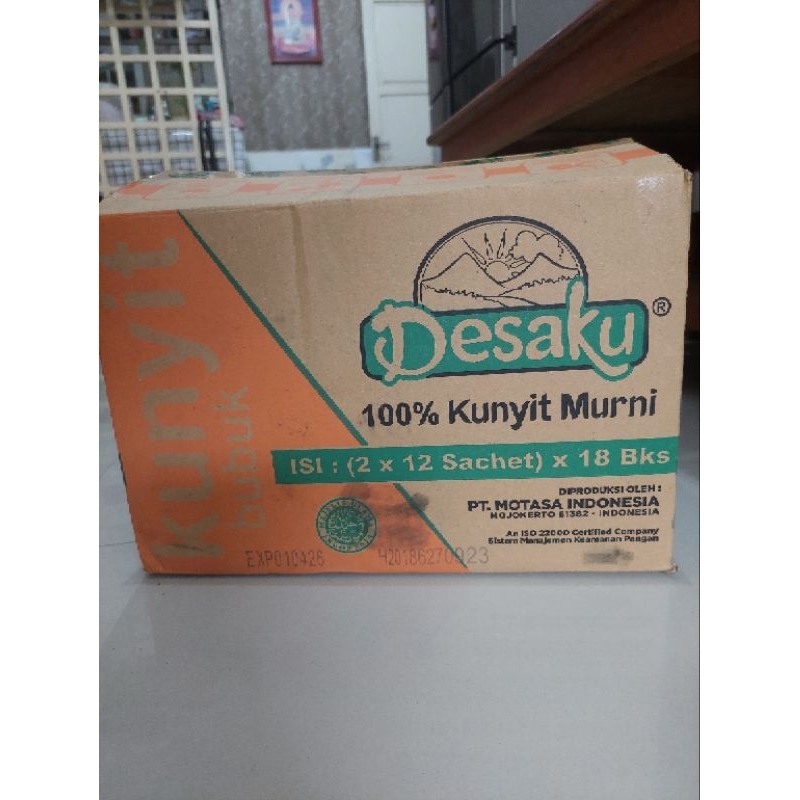 Jual Desaku kunyit bubuk 1 dus isi 18 pak | Shopee Indonesia