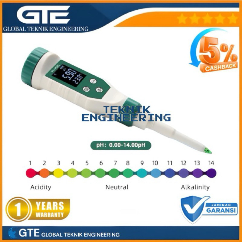 Jual Cream PH Meter Krim Kosmetik Oil Cosmetic Acid Tester Powder ...