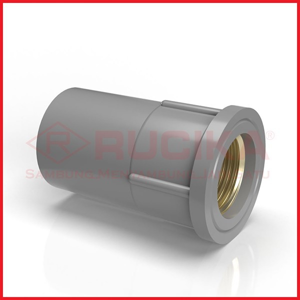 Jual SDD / Sok Drat Dalam Kuningan PVC / Faucet Socket Brass 3/4" AW ...