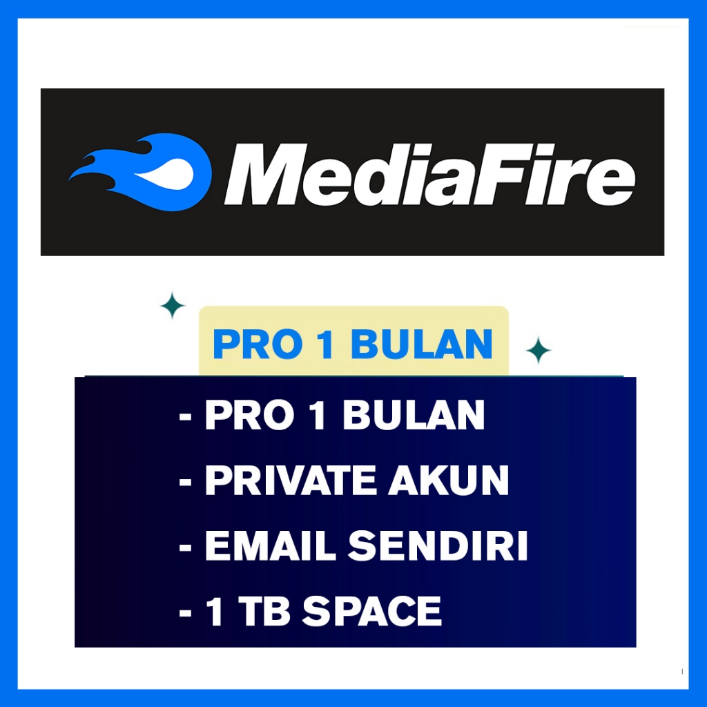 Jual MediaFire Pro 1 Bulan Privaate Akun | Shopee Indonesia