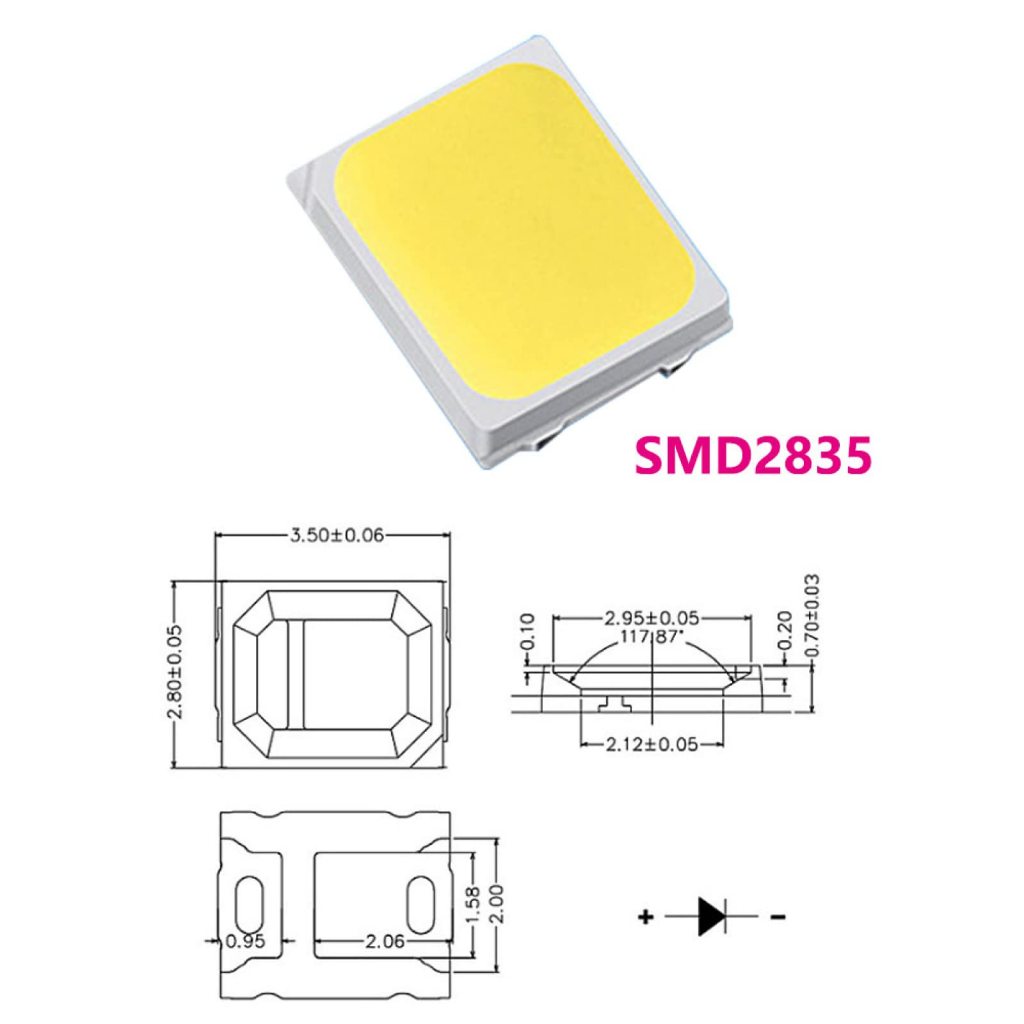 Jual 2835 SMD LED 1strip isi (10pcs - 0.2w) | Shopee Indonesia