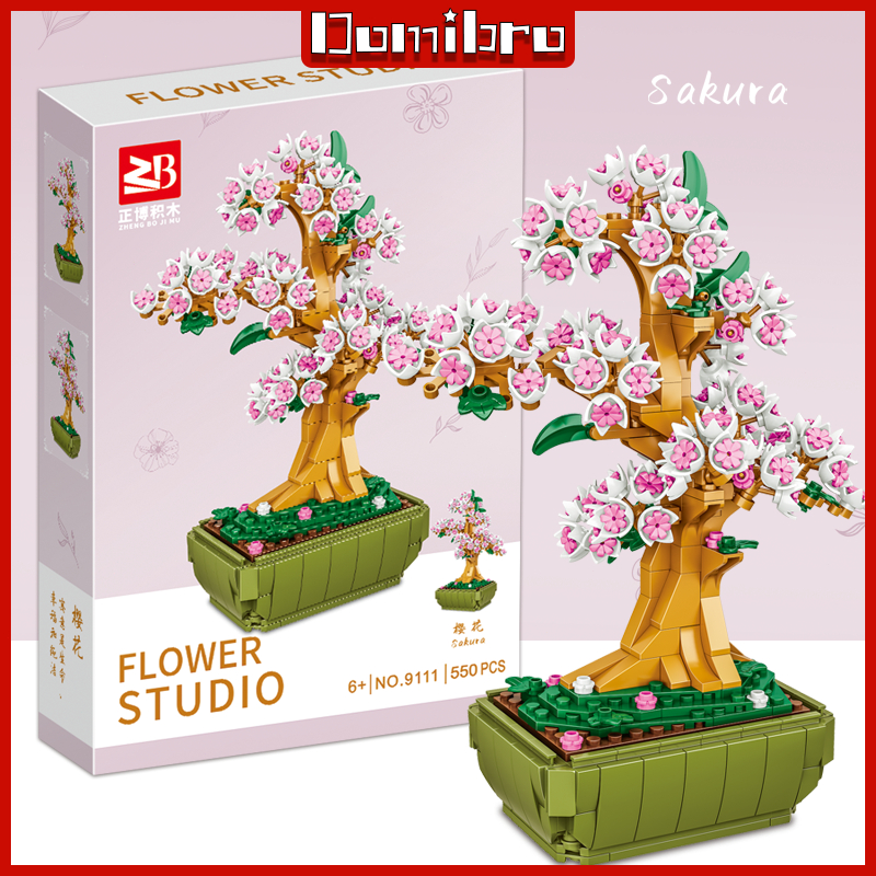 Jual Mainan Bunga DIY Sakura Buket Kreatif Untuk Mainan Balok Bunga ...