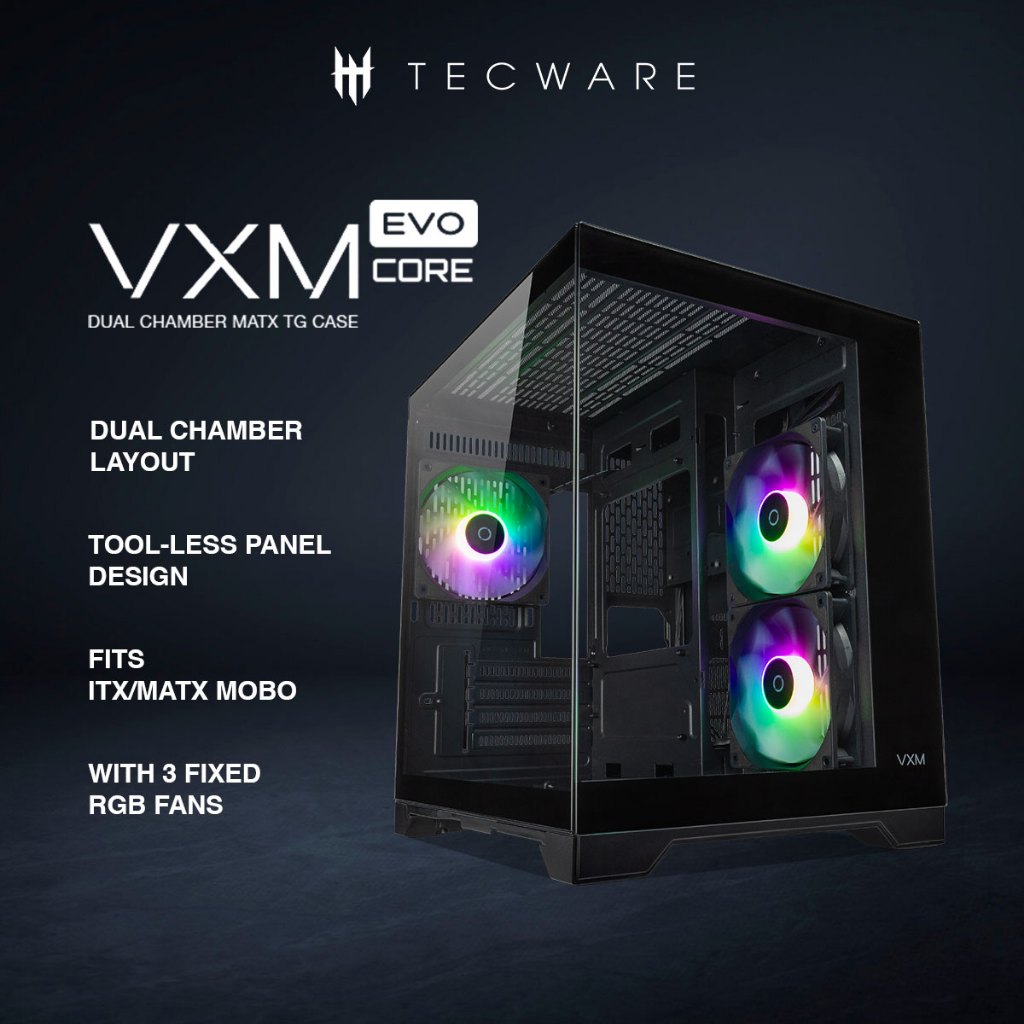 Jual TECWARE VXM EVO Core - Infinity TG FRGB mATX Case / Casing PC ...