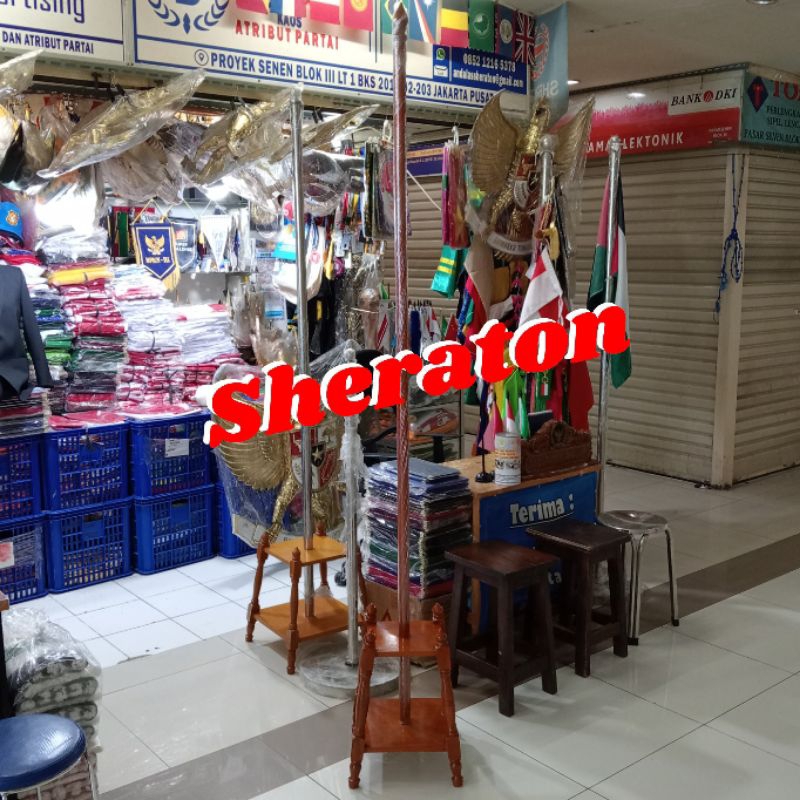 Jual tiang bendera ruangan tiang bendera pataka lubang 1 link ...