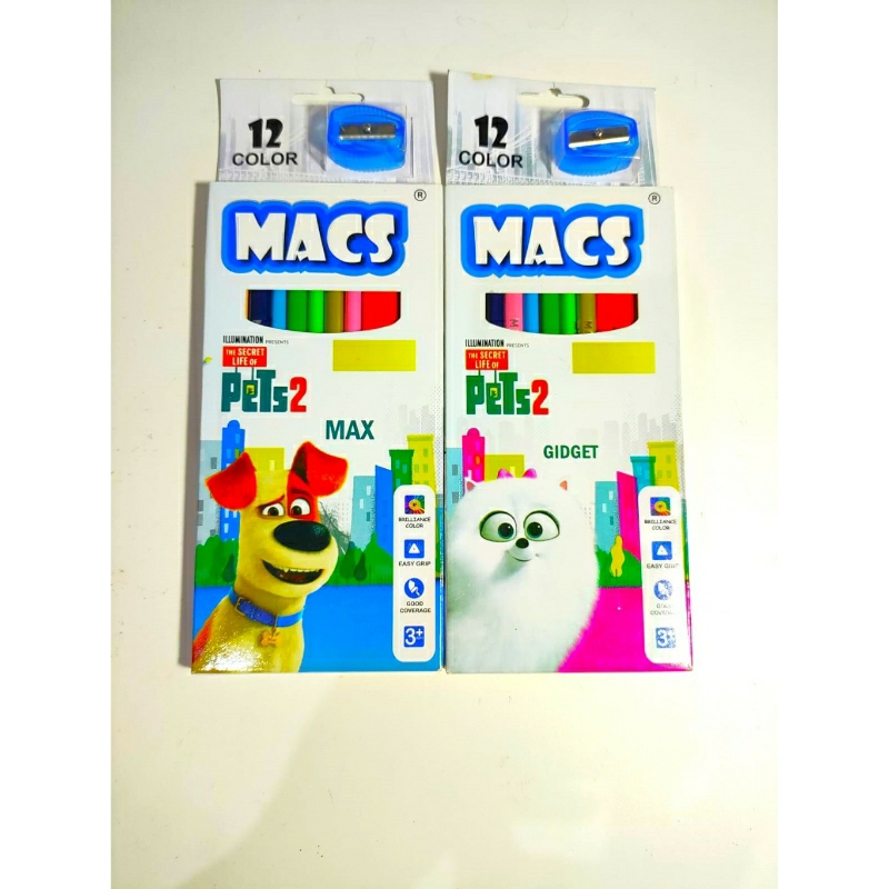 Jual Macs Pensil Warna The Secret Life Of Pets 2 - Gidget and Max (12 ...