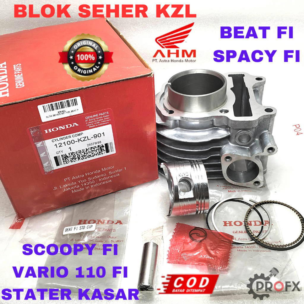 Jual BLOK SEHER KZL HONDA BEAT F1 SPACY FI, SCOOPY FI VARIO FI 110 KUALITAS ORIGINAL ASLI AHM ...