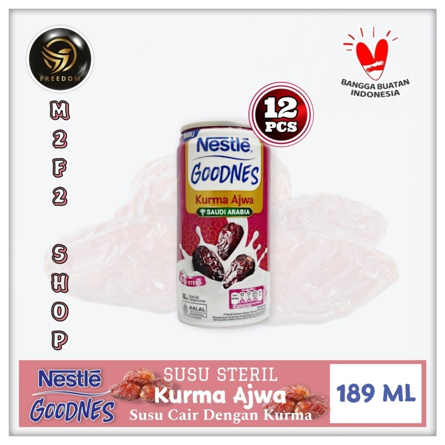 Jual Nestle Goodnes Susu Sterilisasi Kurma Ajwa Kaleng | Can - 189 ml (Kemasan 12 Pcs) | Shopee ...