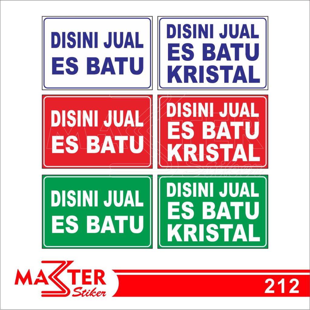 Jual 212 - Stiker Di Sini Jual Es Batu dan Es Batu Kristal, Sticker ...