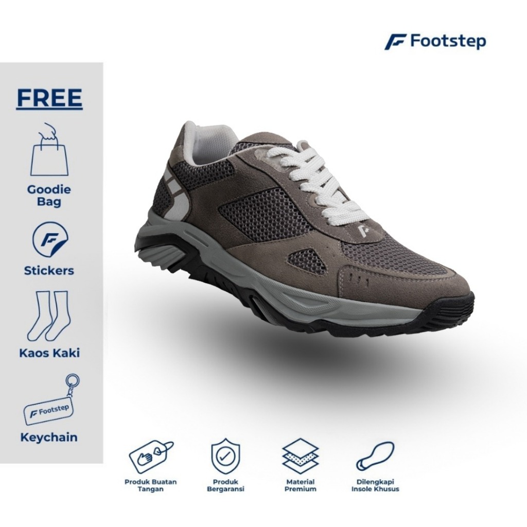 Jual Footstep Footwear Sepatu Pria Sneakers Heavy Max Grey Original ...