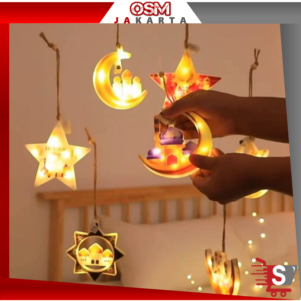 Jual OSM JKT L6192 Lampu Tirai Dekorasi Ramadhan / Dekorasi Lampu ...