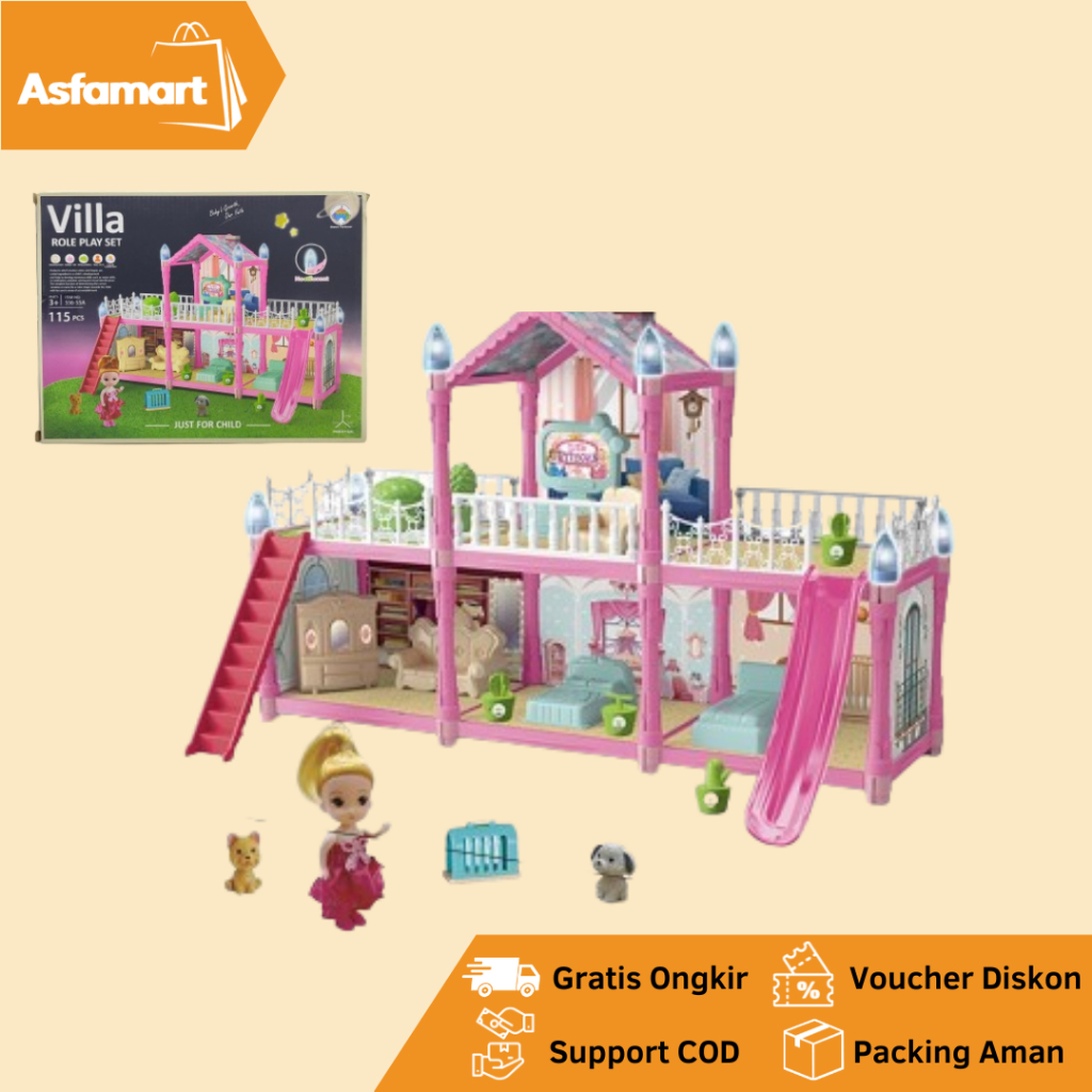 Jual Mainan DIY Rumah Princess Castle House Rumah Rumahan Doll Play ...