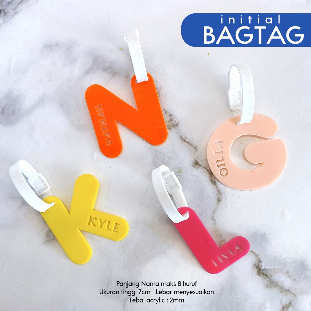 Jual PROSES CEPAT - BAGTAG / LUGGAGE TAG INITIAL CUSTOM NAMA | Shopee ...
