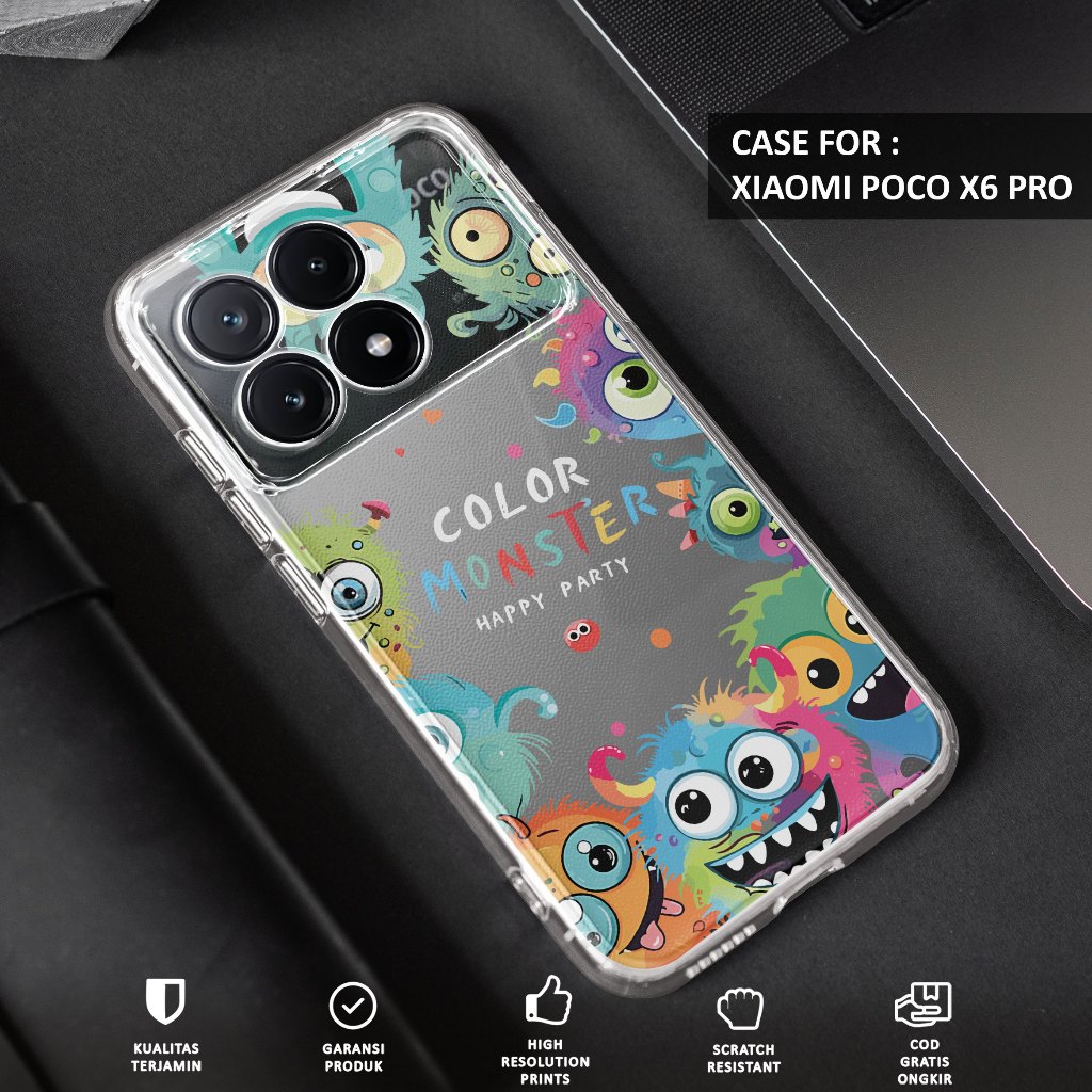 Jual CASE XIAOMI POCO X6 PRO - Motif MONSTER - Clear Case Softcase ...