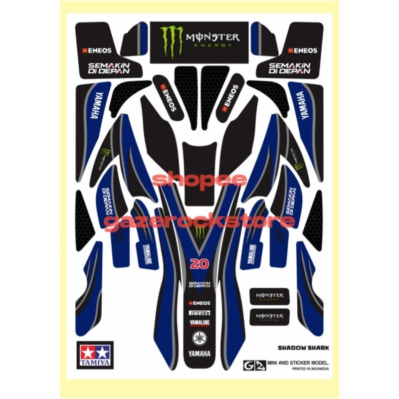 Jual Stiker Tamiya Shadow Shark Cutting Vinyl | Shopee Indonesia