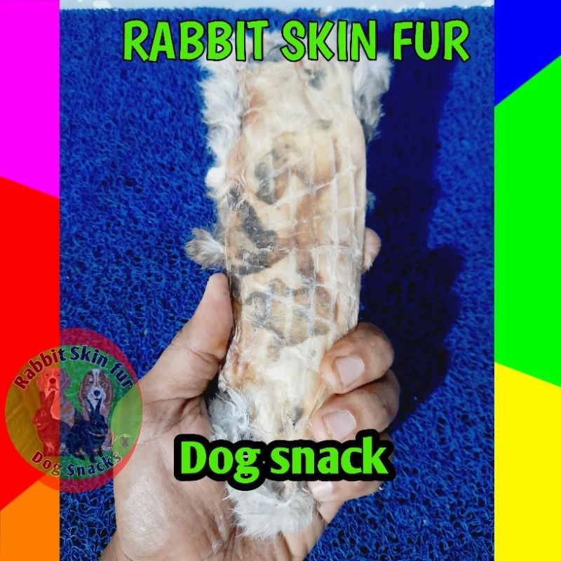 Jual Rabbit skin fur 1/4 lembar || dog snack rabbit skin dehidrated ...