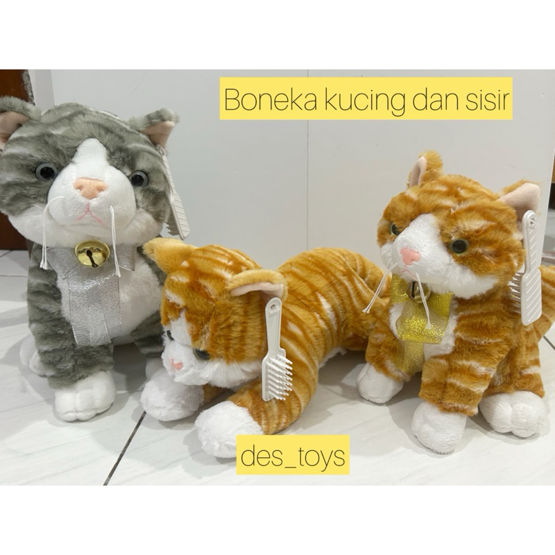 Jual NEW!! MAINAN ANAK BONEKA KUCING DAN SISIR ADA LONCENG BONEKA ...