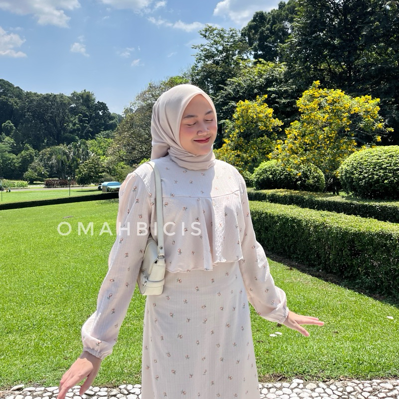 Jual Himari Dress korean vintage- Dress Korea- Dress crinkle - Dress ...