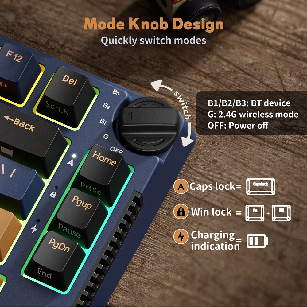 Jual Royal Kludge RK H81 Black 81 key Gasket Struktur Gaming Keyboard ...