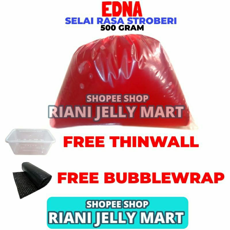 Jual Selai Stroberi Edna 500 Gram Repack | Shopee Indonesia