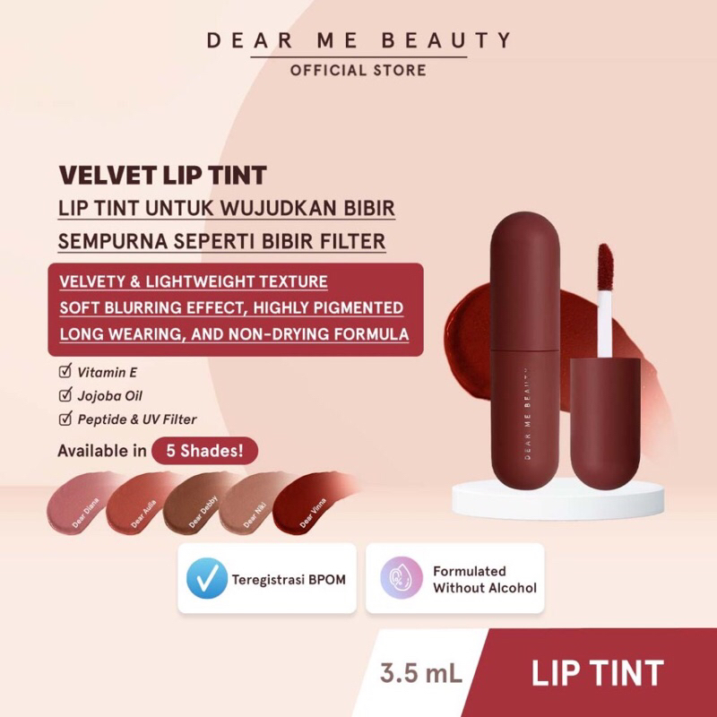 Jual Dear Me Beauty - Velvet Lip Tint | Shopee Indonesia
