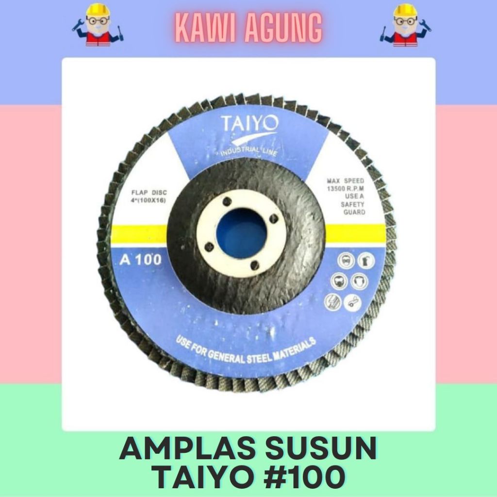 Jual MATA GERINDA AMPLAS SUSUN TAIYO GRIT #100 UKURAN 4 INCH ...