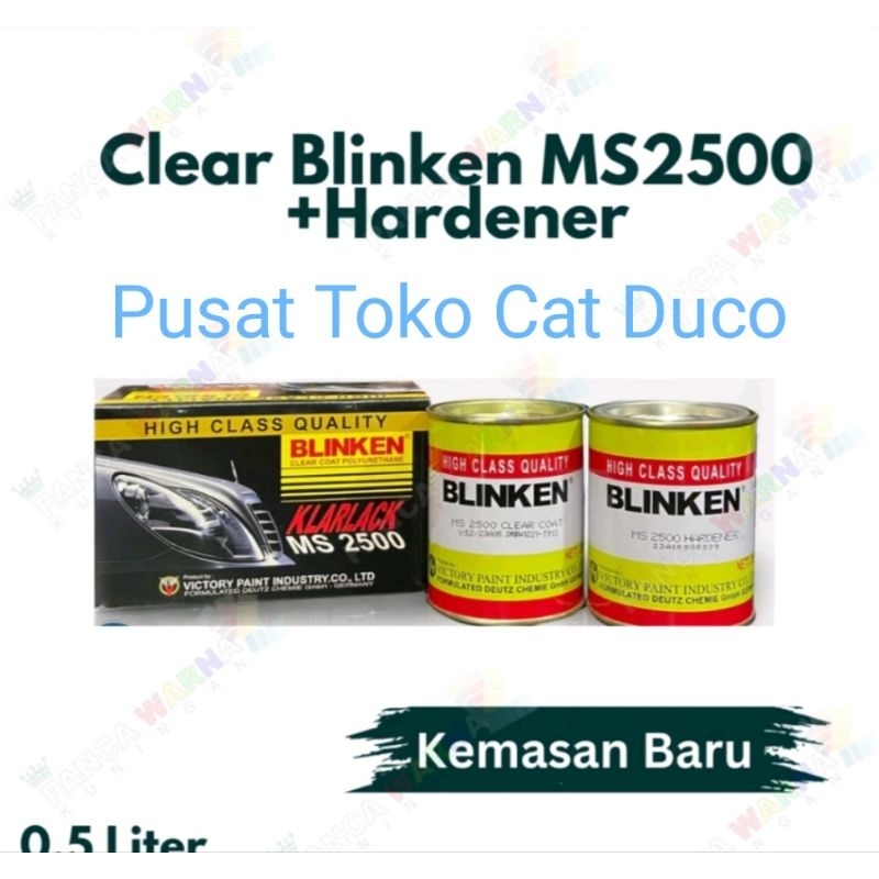 Jual Clear / Pernis Blinken MS2500 + hardener 0,5 liter | Shopee Indonesia