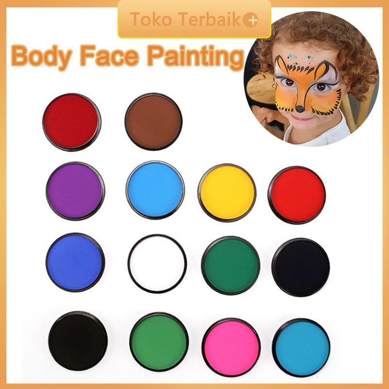 Jual Face Body Painting 30g Cat Wajah dan Badan Make Up water-base ...