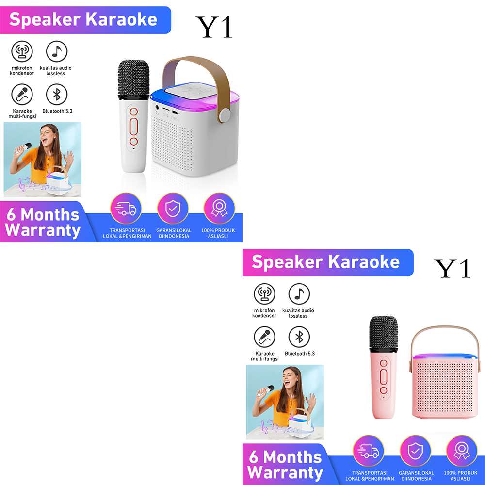 Jual Mini Portabel Bluetooth Speaker Microphone Karaoke Set Bluetooth Mini Full bass Portable ...