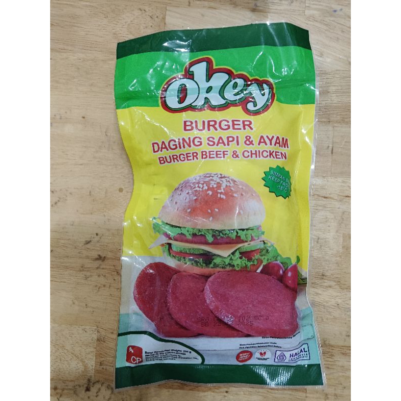 Jual OKEY By FIESTA BURGER DAGING SAPI MIX AYAM 250GR/DAGING BURGER ...