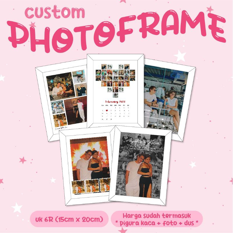 Jual CETAK FOTO BINGKAI KACA UK 6R (15cm x 20cm) | HADIAH KADO GIFT ...