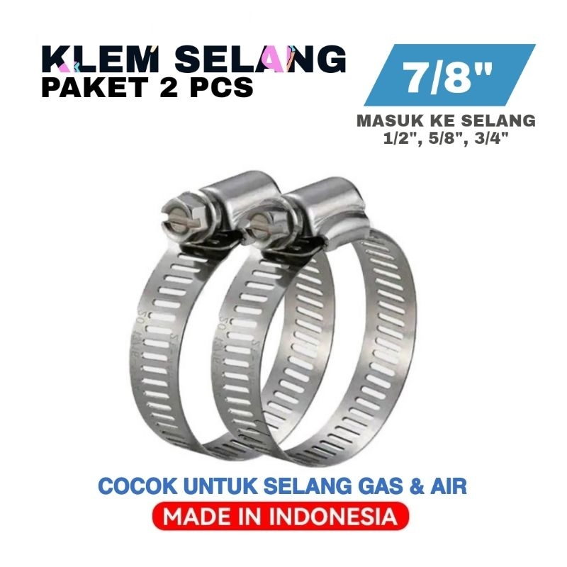 Jual Klem Selang Gas Klem Selang Air 7/8 - Kleman Selang Stainless ...